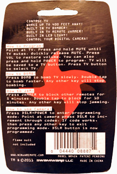 Ninja Remote - Stealth Television Gadget